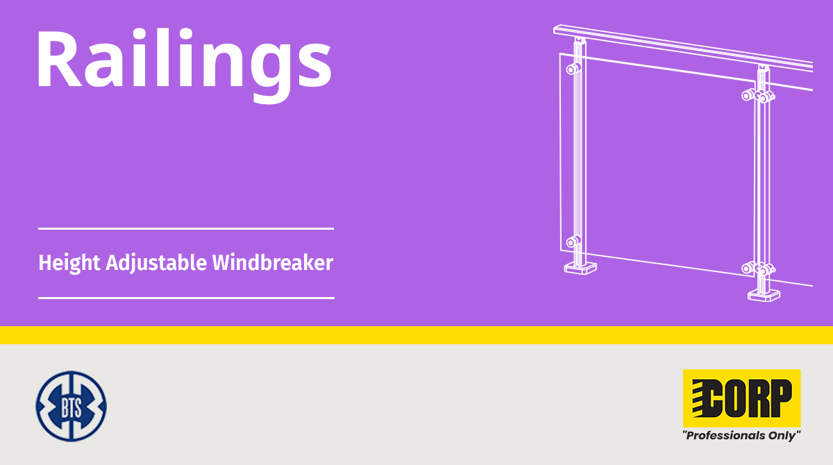 Height Adjustable Windbreaker | Railings | CORP Trading